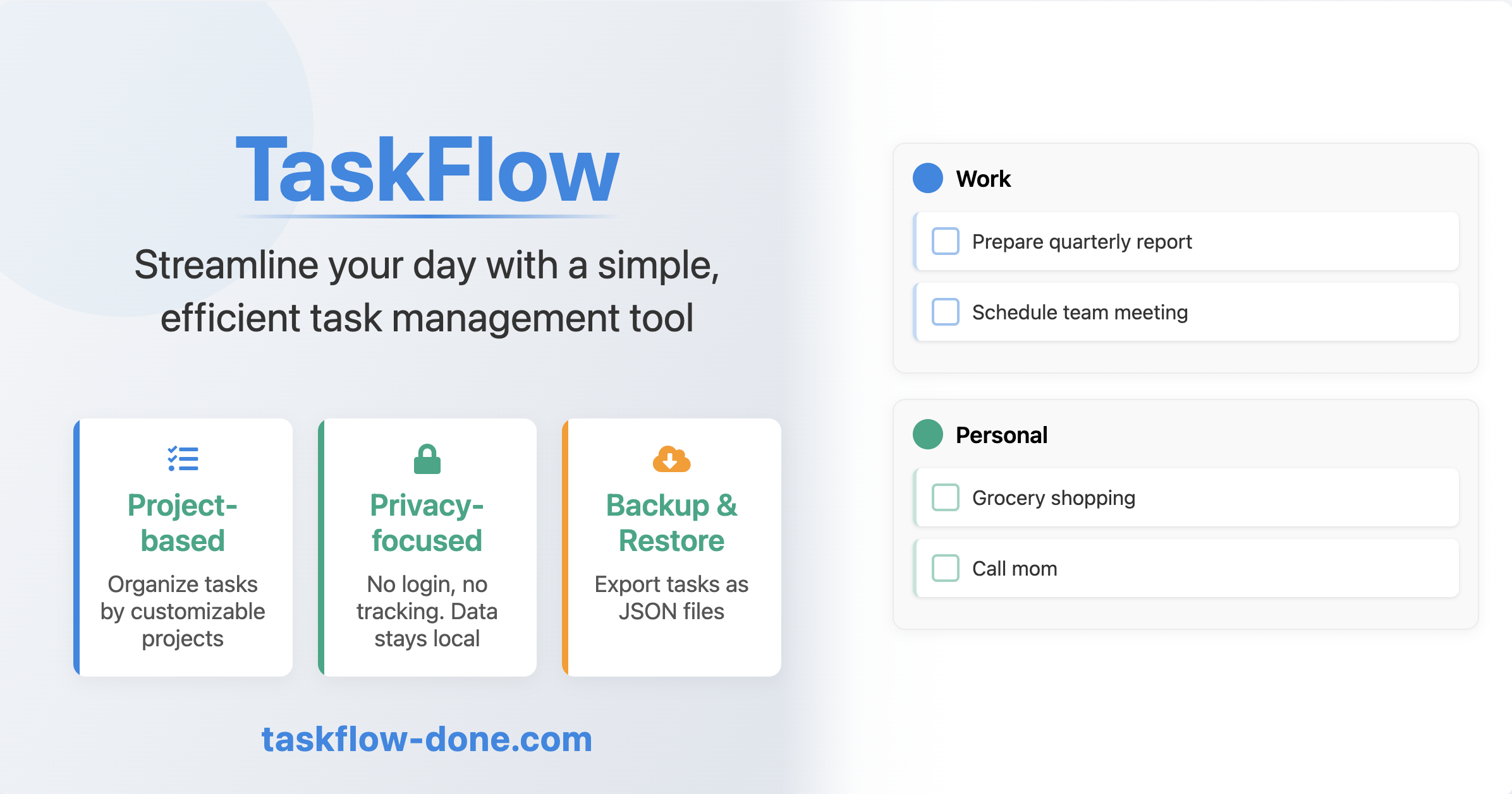 Taskflow - streamline your day